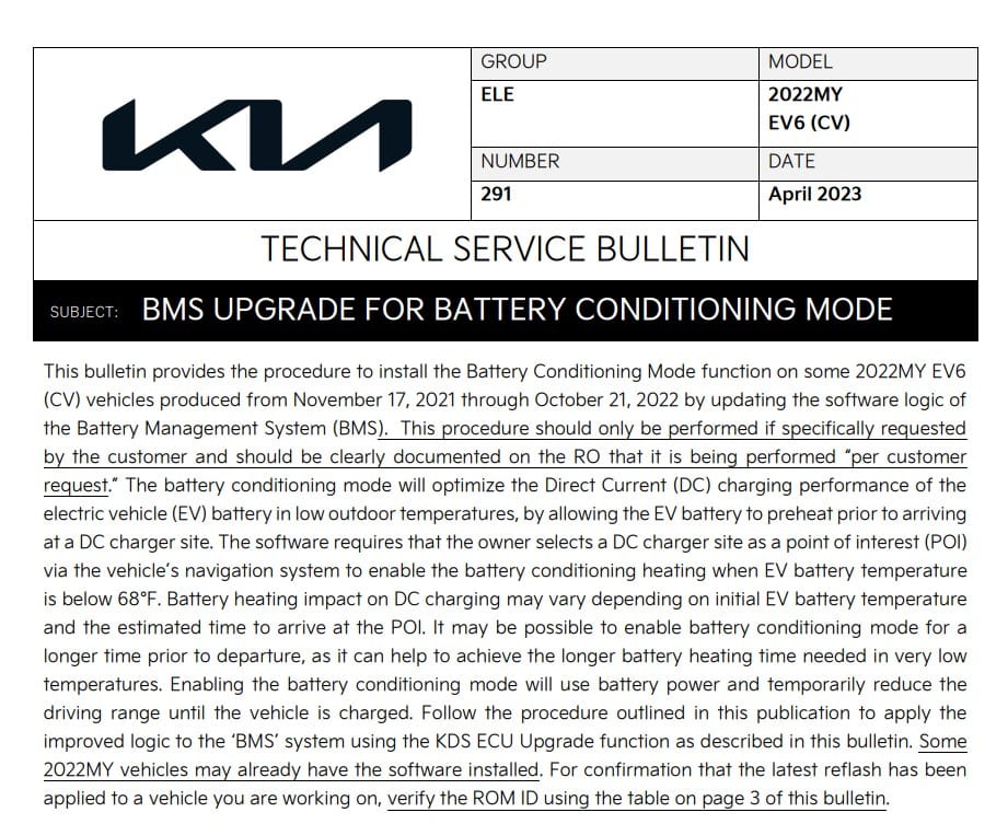 Kia EV6 Bulletins and Updates - Technically Jeff